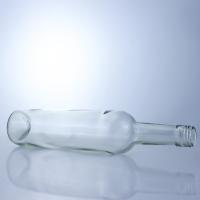 China 600ml 750ml 1000ml Round Shape Empty Long Neck Glass Liquor Bottles For Gin Rum Brandy for sale