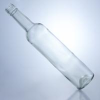 China 600ml 750ml 1000ml Round Shape Empty Long Neck Glass Liquor Bottles For Gin Rum Brandy for sale