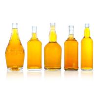 China Glass Body 500ml 700ml 750ml Sealed Vodka Tequila Whiskey Bottle with Cork Lid for sale