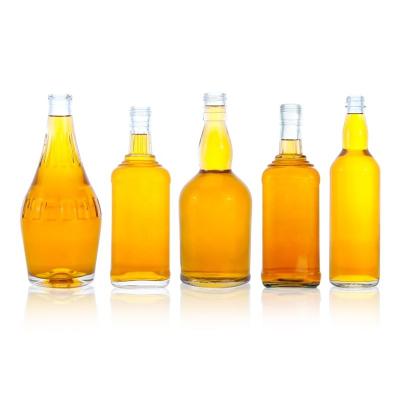 China Glass Body 500ml 700ml 750ml Sealed Vodka Tequila Whiskey Bottle with Cork Lid for sale