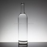 China Flint Acid Etch Unique Shape Glass Bottles for Rum Liquor Brandy Whisky Vodka Tequila for sale