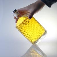 China 700ml Sophisticated Liquor Gin Bottle with GLASS Collar and Engraved Closure for sale