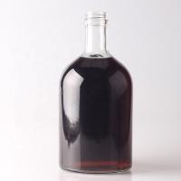 China Customized Round Glass Bottle 500ml 750ml with Cork Cap and Customized Logo for sale