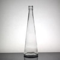China Clear Glass Tall Thin Beverage Bottle for Long Neck White Spirit and Fruit Wine for sale
