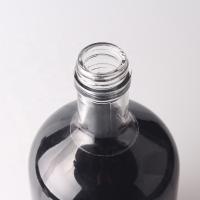 China Customized Round Glass Bottle 500ml 750ml with Cork Cap and Customized Logo for sale