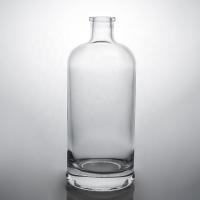China Glass bottle Whisky Glass Vodka Gin Rum bottle with cork 375ml 500ml 700ml 750ml 1000ml for sale