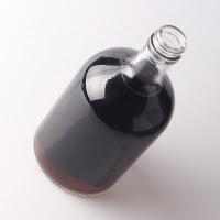 China Customized Round Glass Bottle 500ml 750ml with Cork Cap and Customized Logo for sale