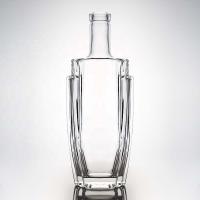 China Acceptable Customer's Logo Glass Square Super Flint 500ml 700ml 750ml Bottle for Gin for sale
