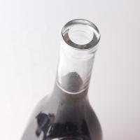China 375ml Custom Logo Engraved Tear Drop Shaped Gin Rum Glass Bottle With Corks for Liquor for sale