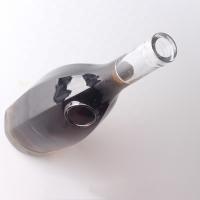 China 375ml Custom Logo Engraved Tear Drop Shaped Gin Rum Glass Bottle With Corks for Liquor for sale