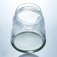 China Customized 500ml Wide Mouth Round Glass Honey Jar with Metal Cap and Glass Base Material for sale
