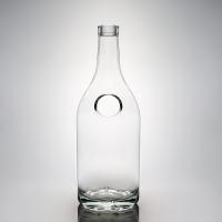 China Decal Unique Striped Glass Bottle for Vodka Gin Whiskey Rum Wine Cork 500ml 700ml 750ml for sale