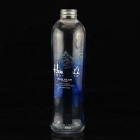 China Fancy Screen Printing Round Shape Blue Vodka Bottle for Industrial of Liquor and Gin for sale