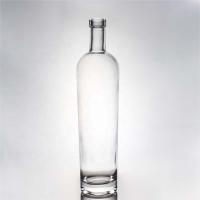 China Empty Vodka Liquor Gin Rum Tequila Whiskey Whisky Brandy Spirit Glass Bottle With Cork 375Ml Customized Shape for sale
