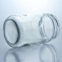 China Metal Lid Honey Jam Round Food Grade Glass Jar with Custom Straight Edge Clear Glass for sale