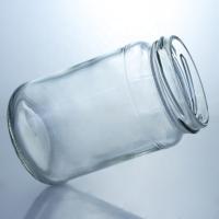 China Metal Lid Honey Jam Round Food Grade Glass Jar with Custom Straight Edge Clear Glass for sale