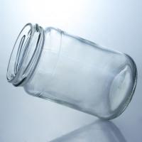 China Metal Lid Honey Jam Round Food Grade Glass Jar with Custom Straight Edge Clear Glass for sale