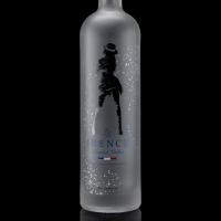China Glass Collar 750ml Acid Etch Vodka Bottle with Clear or Customized Color in Heze for sale