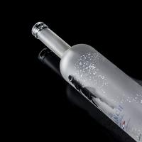 China Glass Collar 750ml Acid Etch Vodka Bottle with Clear or Customized Color in Heze for sale