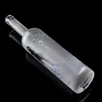China Glass Collar 750ml Acid Etch Vodka Bottle with Clear or Customized Color in Heze for sale