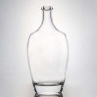 China Round Empty Flint 375ml 500ml 750ml 1000ml Liquor Vodka Tequila Whiskey Bottle with Screw Cap for sale