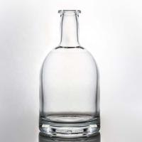 China Round Empty Flint 375ml 500ml 750ml 1000ml Liquor Vodka Tequila Whiskey Bottle with Screw Cap for sale
