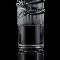 China Customized Logo Clear 750ml Bar Top Emossed Snake Drawing Glass Bottle for Vodka Cylinder for sale