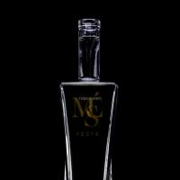 China Exquisite Design Vodka Liquor Bottle Clear or Customized 750ml Glass Bottle with Cork for sale