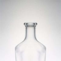 China Unique Square Glass Bottle for Whisky Vodka Tequila Gin Rum Sealing Type Cork Included for sale