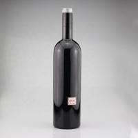 China 750ml Glossy Black Glass Vodka Painted Bottles Screen Printing Gin Closure Liquor Bottle for sale