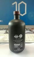 China 750ml Glossy Black Glass Vodka Painted Bottles Screen Printing Gin Closure Liquor Bottle for sale
