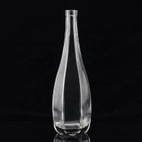 China 750ml Cut Shape Unique Design Glass Spirits Bottle Manufactured by for Custom Made for sale