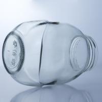 China Clear Round Glass Jar for Decal Surface Handling in Food Grade Production Solution for sale