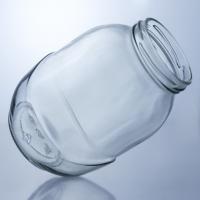 China Clear Round Glass Jar for Decal Surface Handling in Food Grade Production Solution for sale