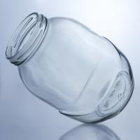 China Clear Round Glass Jar for Decal Surface Handling in Food Grade Production Solution for sale