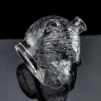 China Unique Design 500ml 750ml Monkey Head Shaped Glass Bottle for Vodka Liquor With Cork for sale