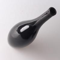 China 750ml Empty Black Bottle With Cork Mouth and Spray Glass Bottle for Vodka Promotion for sale