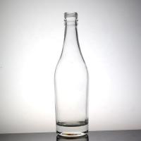 China Clear Apple Shaped Juice Bottle 500ml High Flint Glass Bottle with Plastic Cap for sale