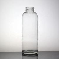 China Clear Apple Shaped Juice Bottle 500ml High Flint Glass Bottle with Plastic Cap for sale