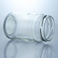 China Collar Material Glass 4oz 8oz 16oz Wide Mouth Jars for Jam Pickle Honey Storage for sale