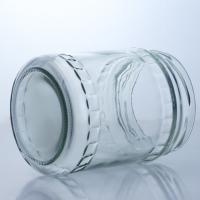 China Clear Round Flint Glass Jar for Food Grade Production and Distribution for sale