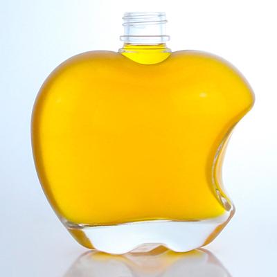China Custom Cap Apple Shape Glass Bottle for Vodka Tequila Whisky in Super Flint Glass for sale