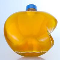 China Custom Cap Apple Shape Glass Bottle for Vodka Tequila Whisky in Super Flint Glass for sale
