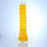 China Tower Shape Glass Bottle for Vodka Brandy Tequila Customized Logo for sale