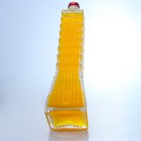 China Tower Shape Glass Bottle for Vodka Brandy Tequila Customized Logo for sale