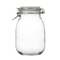 China Collar Material Glass 100ml 240ml 300ml 500ml Fruit Jam Jars with Metal Lids for sale