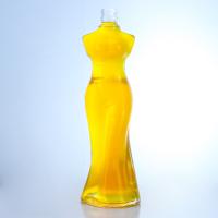 China Woman Body Shape Glass Liquor Bottle for Gin Rum Brandy and Collar Material Glass for sale