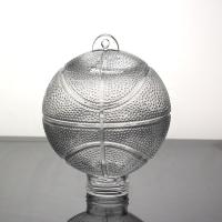 China Custom Made Heart Shaped Glass Bottle With Crown Cap And Lid Unique Design for sale