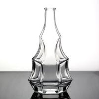 China Custom Made Heart Shaped Glass Bottle With Crown Cap And Lid Unique Design for sale