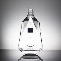 China Base Material Glass Bottle with Unique Letter Shape and Cork Cap for sale
